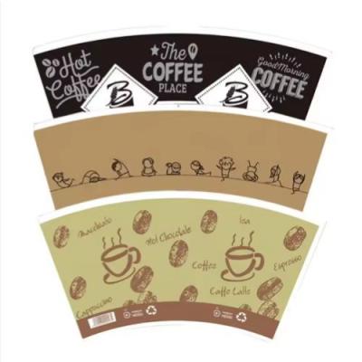 China Biodegradable Eco-friendly OEM Custom Logo Disposable Single or Double Wall Hot Coffee Paper Cup Fan for sale