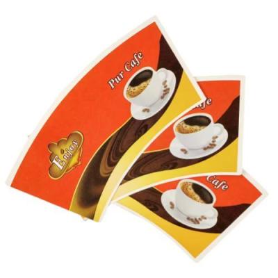 China Source Factory Wholesale Can Customize Color and logo Commercial Disposable Paper Cup Fan Single Layer for sale