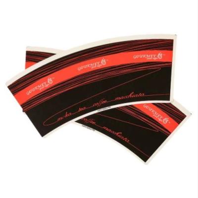 China Custom Printed Logo Disposable Single or Double Wall Paper Cup Fan Classic Style Clear for Beverage Drinks for sale