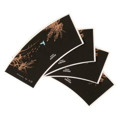 China Wholesale Printing 8oz 10oz 12oz Disposable Paper Cup Fan Customized Hot Coffee Paper Cup with PE PLA Coated for sale
