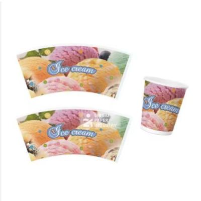China Food Grade Environmentally Friendly Disposable Paper Cup Fan with Single PE Coating Designed for Biodegradable and Sustainable Paper Cups for sale