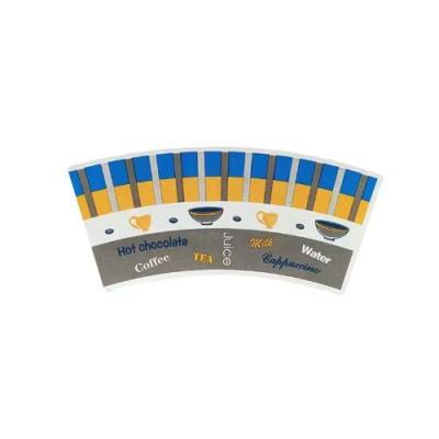 China High Durability Paper Cup Fan Featuring PE PLA Coated Paper and Wood Pulp Construction with Customizable Print Options for Beverage for sale