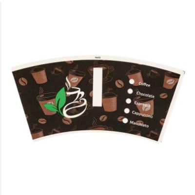 China Custom Die Cut Paper Cup Fan With Food Grade Disposable Single PE Coated Paper and FSC Certification for Safe Food Contact for sale