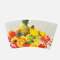 China Biodegradable Recyclable 100% Virgin Wood Pulp Paper Cup Fan Customizable for Eco Friendly Promotions Outdoor Events and Disposable Fan Requirements for sale