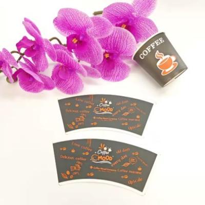 China Waterproof Custom Printed Food Grade Disposable Paper Cup Fan With Single Coated Wall PE PLA Coated Paper Cup Fan Perfect for Various Types Event Giveaways for sale