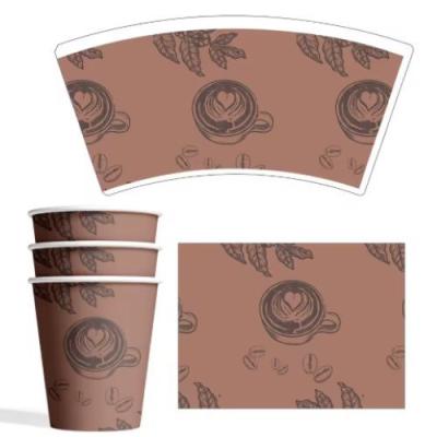 China Paper Cup Fan Customizable Offset Printing 150-350 GSM for Paper Cups for sale