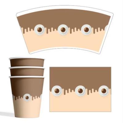 China 100% Virgin Wood Pulp Paper Cup Fan Compatible with 8oz 12oz Paper Coffee Cups for sale