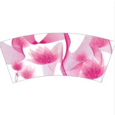 China Custom printed Paper Cup Fan With Single or Double Side Waterproof for sale
