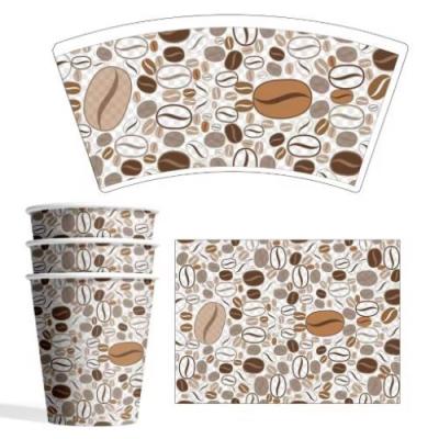 China 4 to 32oz PLA PE Coated Paper Cup Fan Designed for Printing for sale