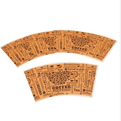 China Custom Logo Brand Printed Paper Cup Fan PE Coated for Make Paper Cups for sale