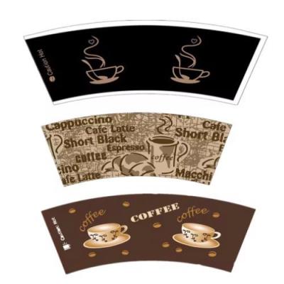 China Food Grade Compostable Paper Cup Fan with PE PLA Coating and Paper Weight Ranges Designed for sale