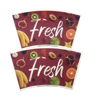 China Packing Takeaway Cups Raw Material PE Coated 1-7 Colors Paper Cup Fan for sale