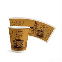 China Heat Inaulation Custom Logo Printing Paper Cup Fan with Single PLA Coated Paper for sale