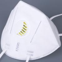 China Ear Mounted White KN95 Filter Mask Folding Valved Dust Mask 155mm*105mm for sale