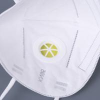 China Ear Mounted White KN95 Filter Mask Folding Valved Dust Mask 155mm*105mm for sale