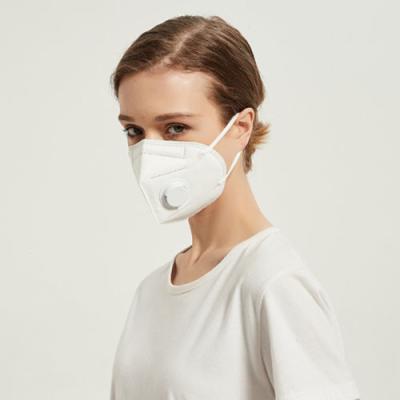 China Folding Belt Valved FFP2 Respirator Mask Lug Type Dust Protection Mask for sale