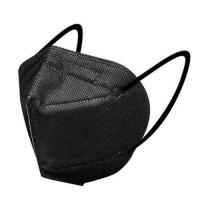 China Black Disposable Valveless Activated Carbon Mask Non Woven Kn95 Respirator Masks 8g for sale