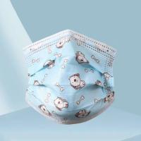 China Blue Printed Anti Virus Disposable Mask 3 Ply Dust Mask Haze Proof For Children for sale