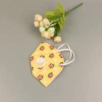 China GB2626-2019 Yellow Lug KN95 Isolation Stereo Foldable Face Mask With Breathing Valve for sale