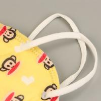 China GB2626-2019 Yellow Lug KN95 Isolation Stereo Foldable Face Mask With Breathing Valve for sale