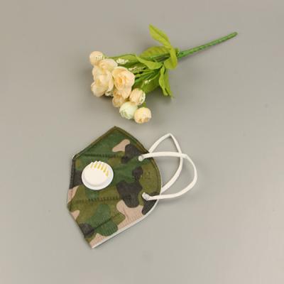 China Camouflage Non Woven Fabric KN95 Mask Particulate Filter GB2626-2019 With Valve for sale
