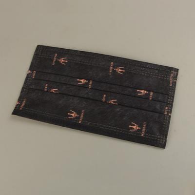 China Black 3 Layer Non Woven N95 Particulate Dust Mask Disposable Mouth Mask 17.5*9.5 for sale