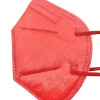 China Red KN95 Melt Blown Foldable Face Mask Protection Against Virus Pollen 5 layers for sale