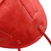 China Red KN95 Melt Blown Foldable Face Mask Protection Against Virus Pollen 5 layers for sale