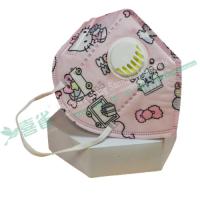 China Hello Kitty Lug Non Woven KN95 Respirator Masks Valved Disposable Nose Mask for sale