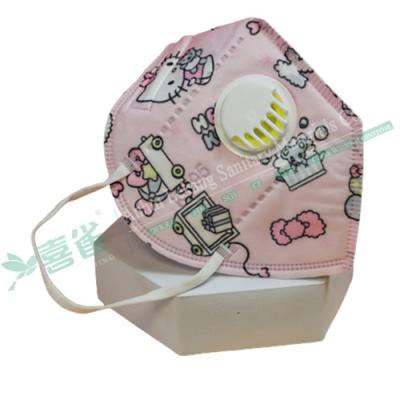 China Hello Kitty Lug Non Woven KN95 Respirator Masks Valved Disposable Nose Mask for sale