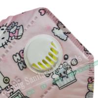 China Hello Kitty Lug Non Woven KN95 Respirator Masks Valved Disposable Nose Mask for sale