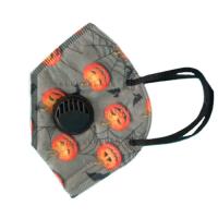 China Disposable Protective KN95 Foldable Face Mask Halloween Pattern Anti Leakage 0.5g for sale