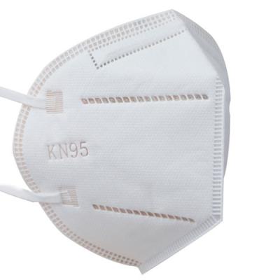 China White Earband Foldable KN95 Filter Mask Adjustable For Protection for sale
