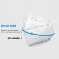China White Earband Foldable KN95 Filter Mask Adjustable For Protection for sale