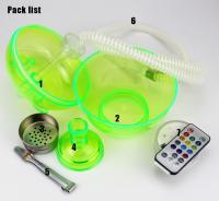 China Safety Colorful Acrylic Hookah Wookah Plastic Shisha Set For Advantageous Prices for sale