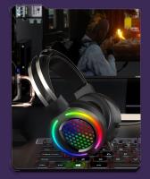 China Headphone with Built-in Cable USB Wired HIFI 7.1 Speaker Microphone Gaming RGB Headset for sale