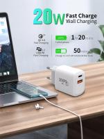 China 20W PD Fast Charging Adapter for Smart Watch and Multiple Phones A C Power Socket Home for sale