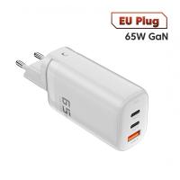 China 65W GaN 3 Ports USB Type-c Travel Adapter for High Speed Charging of Multiple Devices for sale