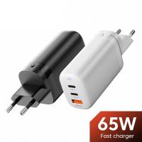 China 65W GaN 3 Ports USB Type-c Travel Adapter for High Speed Charging of Multiple Devices for sale