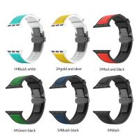 China 10 Color Options Butterfly Buckle Watch Straps for i Watch Series Ultra 8 7 6 5 4 Se for sale