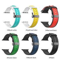 China 10 Color Options Butterfly Buckle Watch Straps for i Watch Series Ultra 8 7 6 5 4 Se for sale