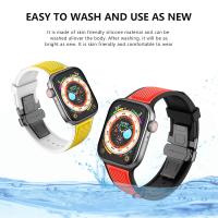 China 10 Color Options Butterfly Buckle Watch Straps for i Watch Series Ultra 8 7 6 5 4 Se for sale