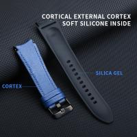China Silicone Leather Watch Bands Designer Smart for Samsung Galaxy Watch 4 100% QC Passed for sale