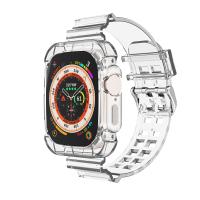 China Private Mold Transparent Bands for I Watch 2 3 4 5 6 7 8 9 SE 11 Colors Smart Watch Band for sale
