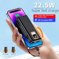 China Outdoor 10000mAh TC Port Mini 22.5W Fast Charging Power Bank with Cable and Real Capacity for sale