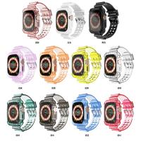 China Private Mold Transparent Bands for I Watch 2 3 4 5 6 7 8 9 SE 11 Colors Smart Watch Band for sale