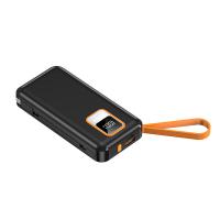 China Mobile Phones Devices 10000mAh PD Power Charger Portable Outdoor Power Banks with Cable for sale