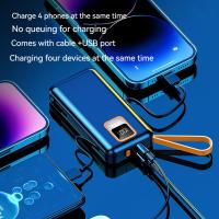 China Mobile Phones Devices 10000mAh PD Power Charger Portable Outdoor Power Banks with Cable for sale