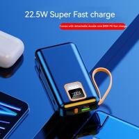 China Mobile Phones Devices 10000mAh PD Power Charger Portable Outdoor Power Banks with Cable for sale