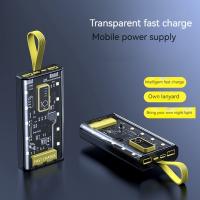 China TYPE-C Input Interface Power Bank Transparent 10000mAh Mobile Power Supply for iPhone 15 14 for sale